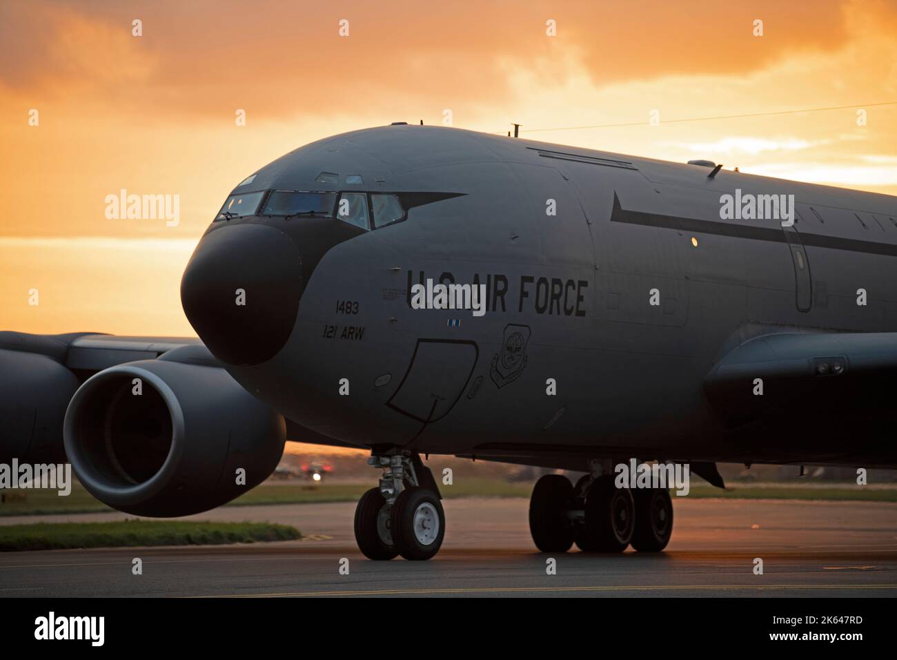 A KC-135 Stratotanker aircraft assigned to the 121st Air Refueling Wing ...