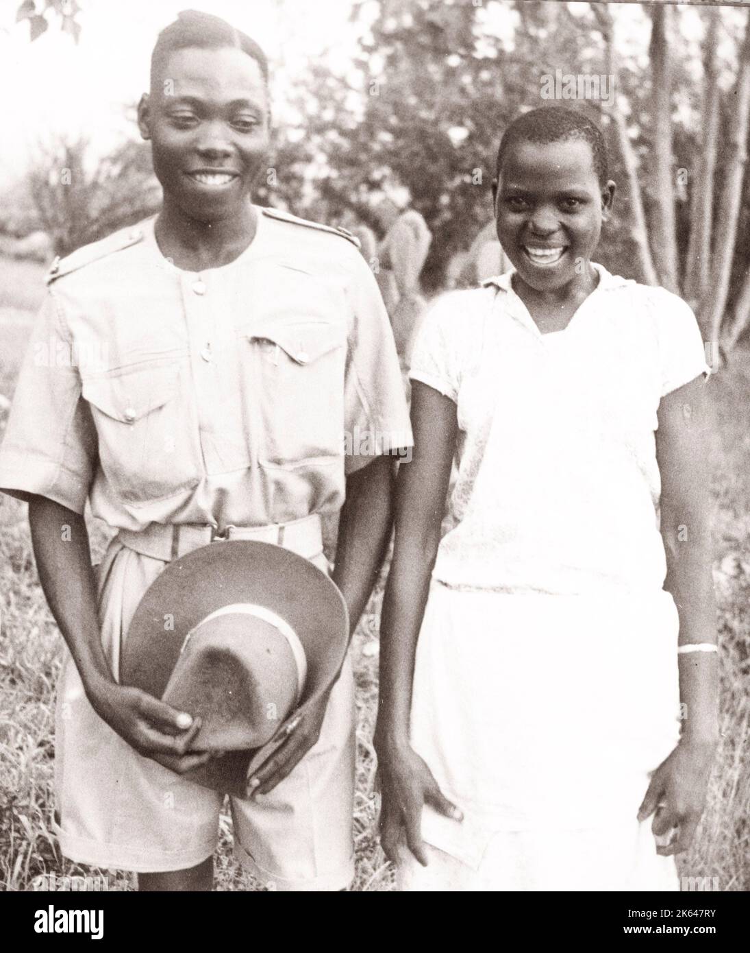 1940s East Africa - Uganda - British army Askari soldier and his ...