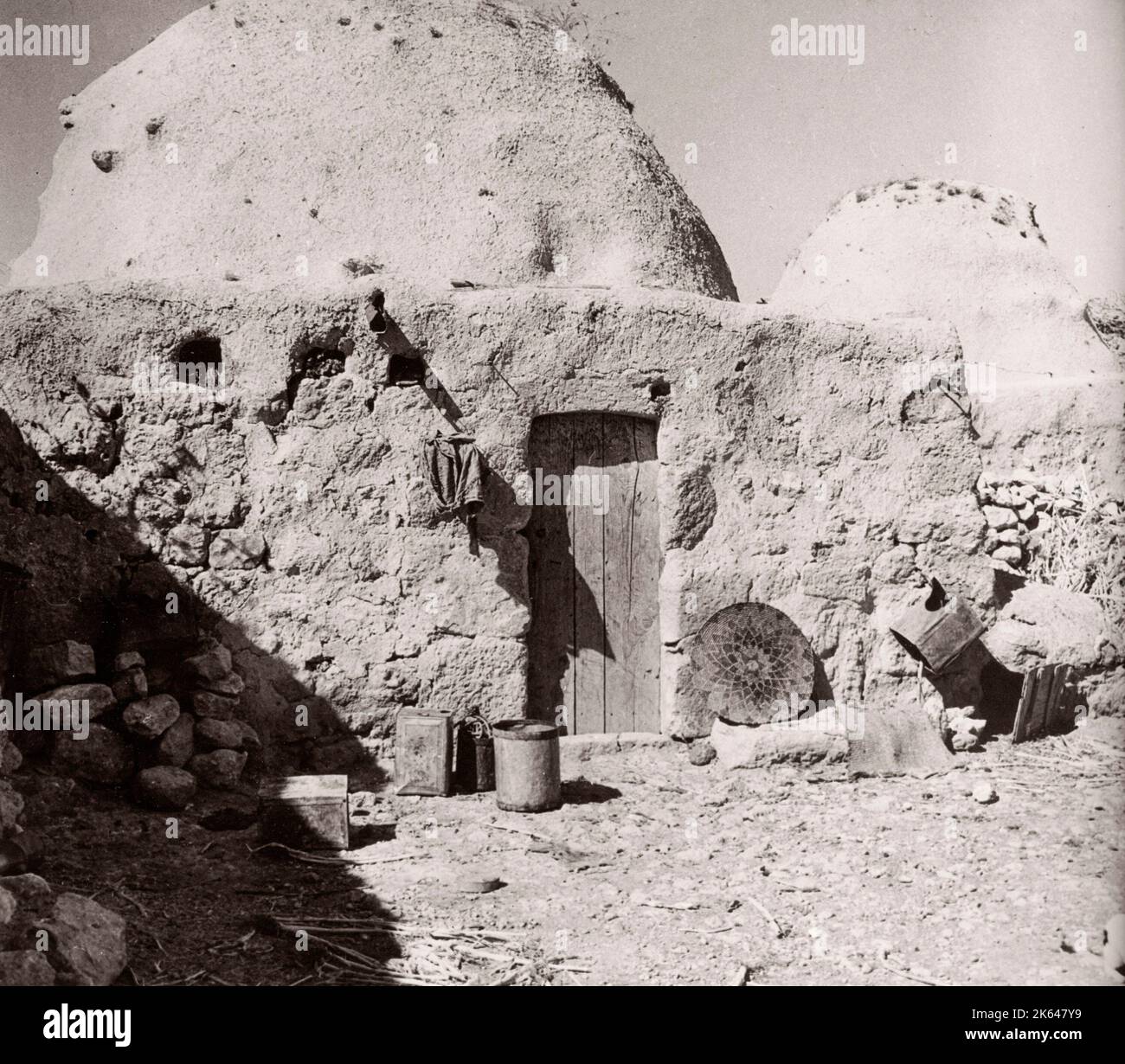 1943 Syria - Kafer or Kafr Halab - village with traditional mud beehive ...