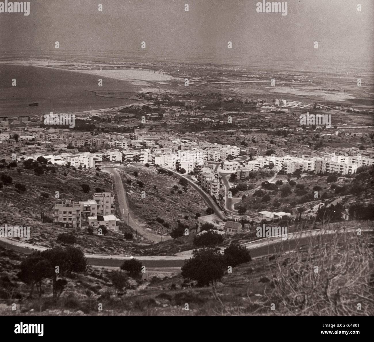 1943 - view of Haifa in Palestine Photograph by a British army ...
