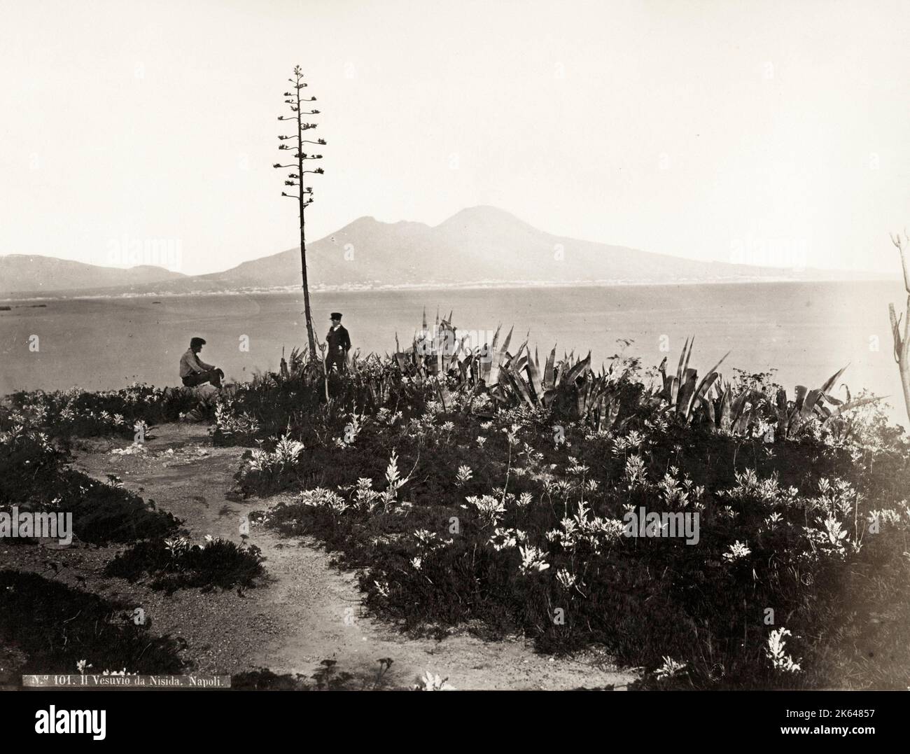 Vintage 19th century photograph: Italy c.1880's - Mount Vesuvius from ...
