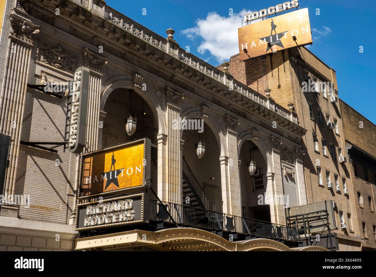 "Hamilton" Marquee at the Richard RodgersTheatre, Times Square, NYC ...
