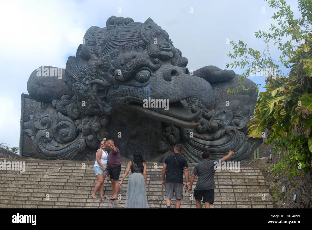 Large-scaled monument of Garuda statue in GWK cultural park. a mystical ...