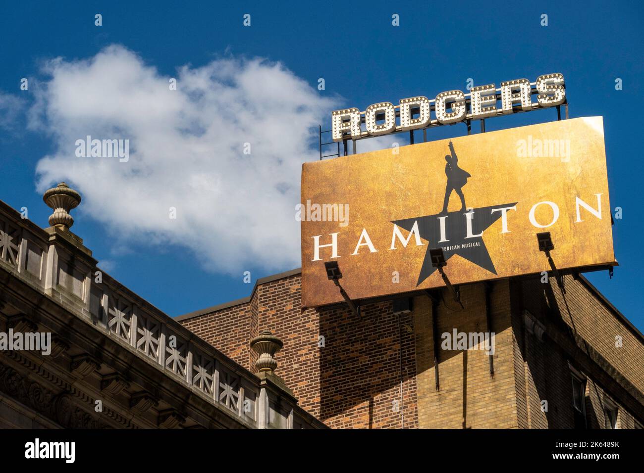 "Hamilton" Marquee at the Richard RodgersTheatre, Times Square, NYC ...