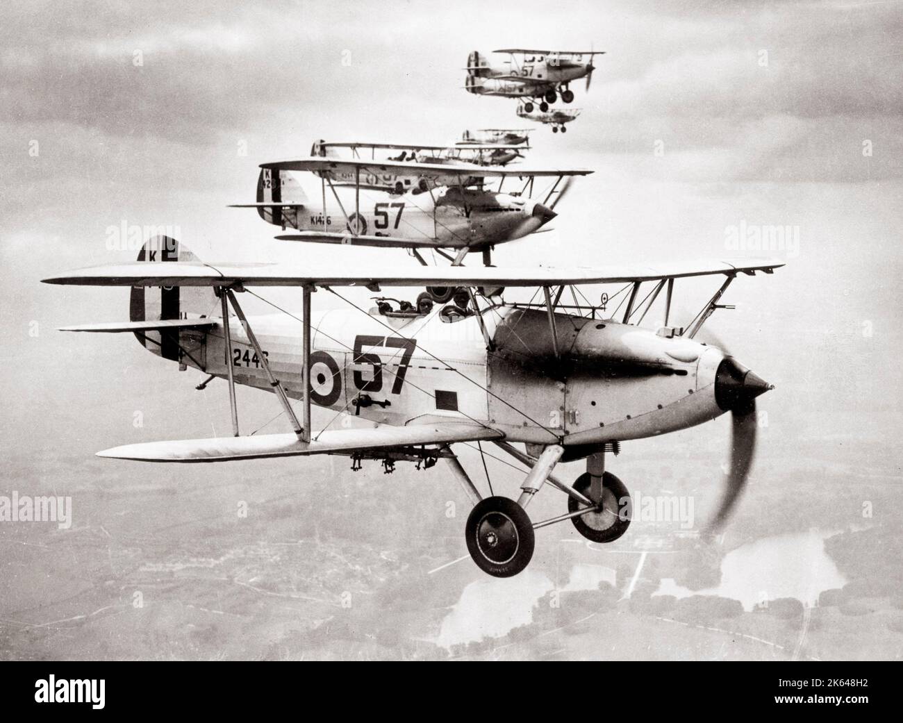 No. 57 Squadron RAF, Hawker Hart aircraft, 1932 Stock Photo - Alamy