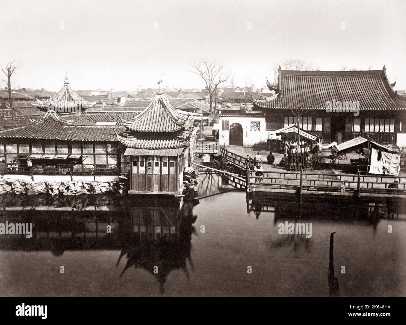 Tea house, Shanghai, China, c.1880's Stock Photo - Alamy