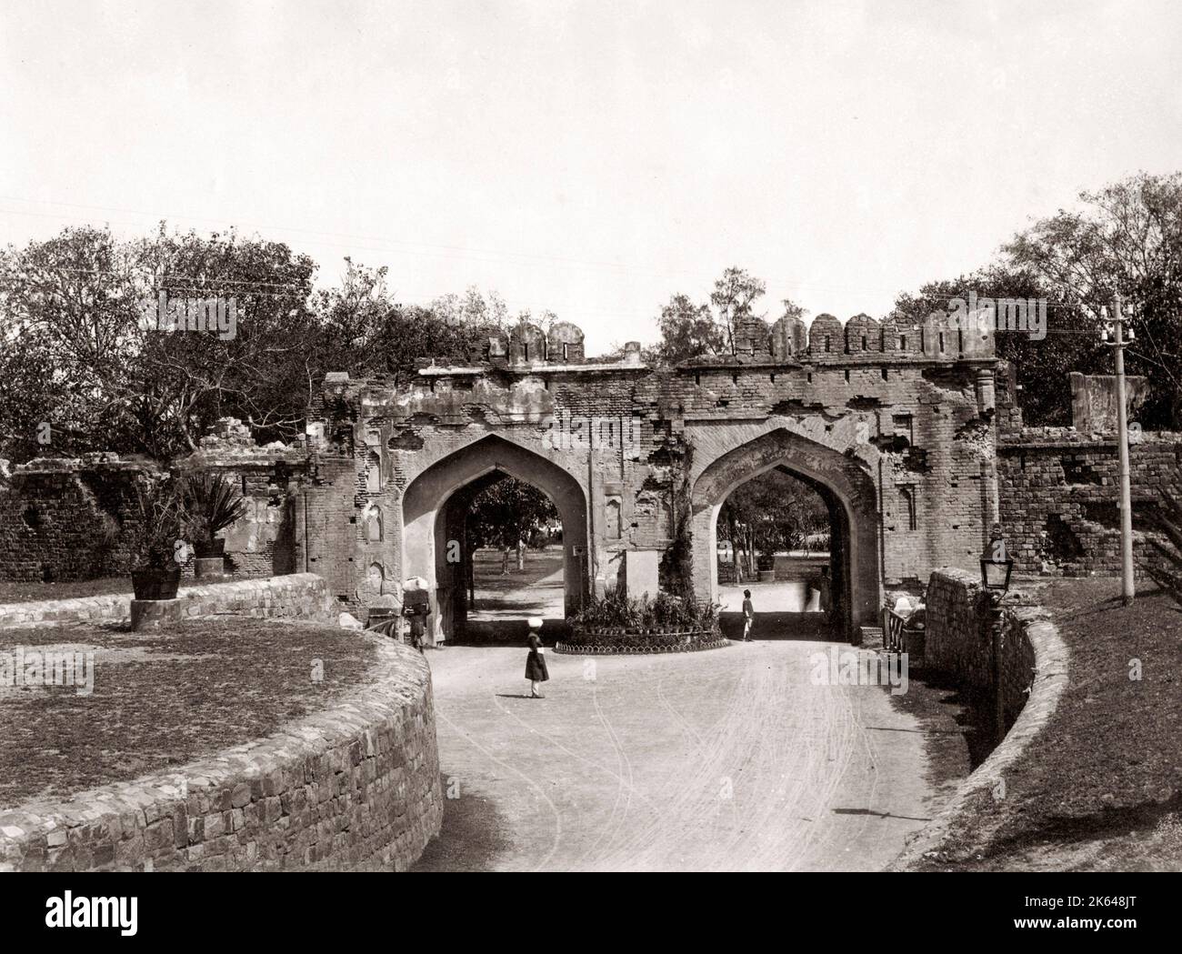Cashmere or Kashmir Gate Delhi, India, c.1880's Stock Photo - Alamy