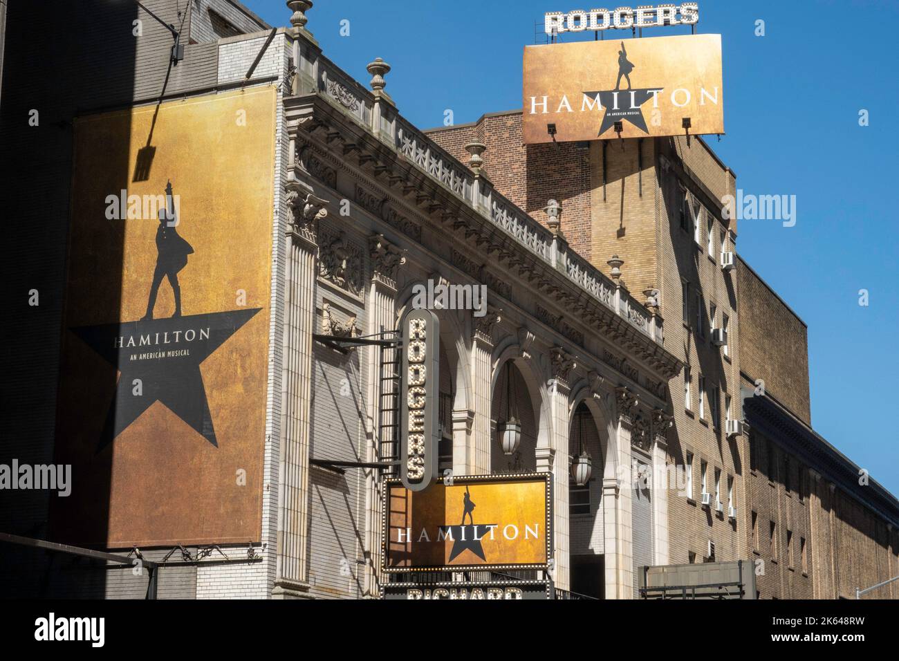 "Hamilton" Marquee at the Richard RodgersTheatre, Times Square, NYC ...