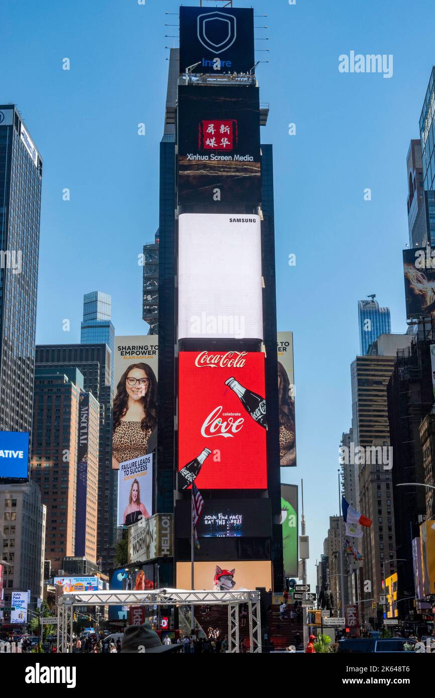 Times Square is the heart of the theater district with bright lights ...