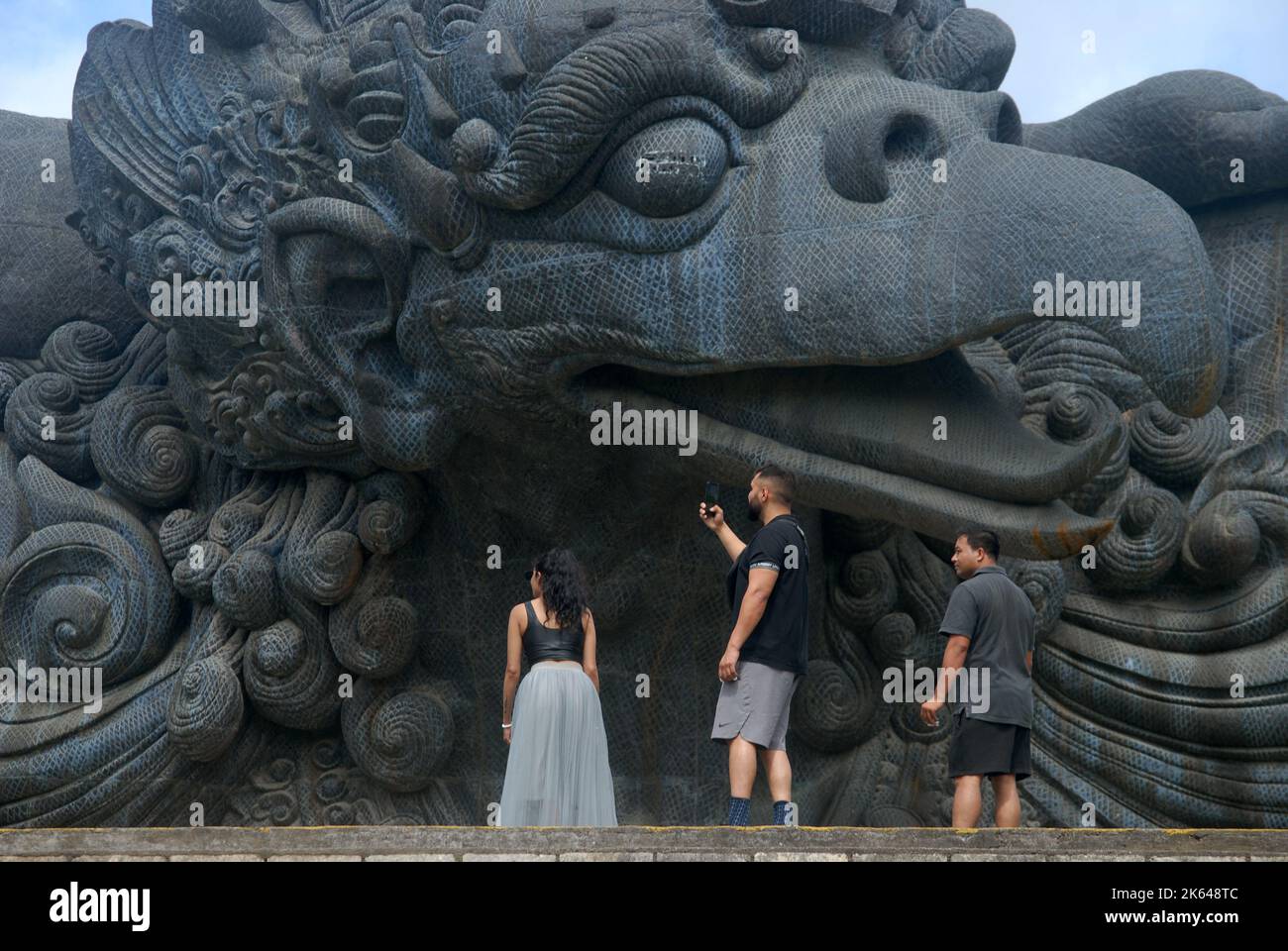 Large-scaled monument of Garuda statue in GWK cultural park. a mystical ...