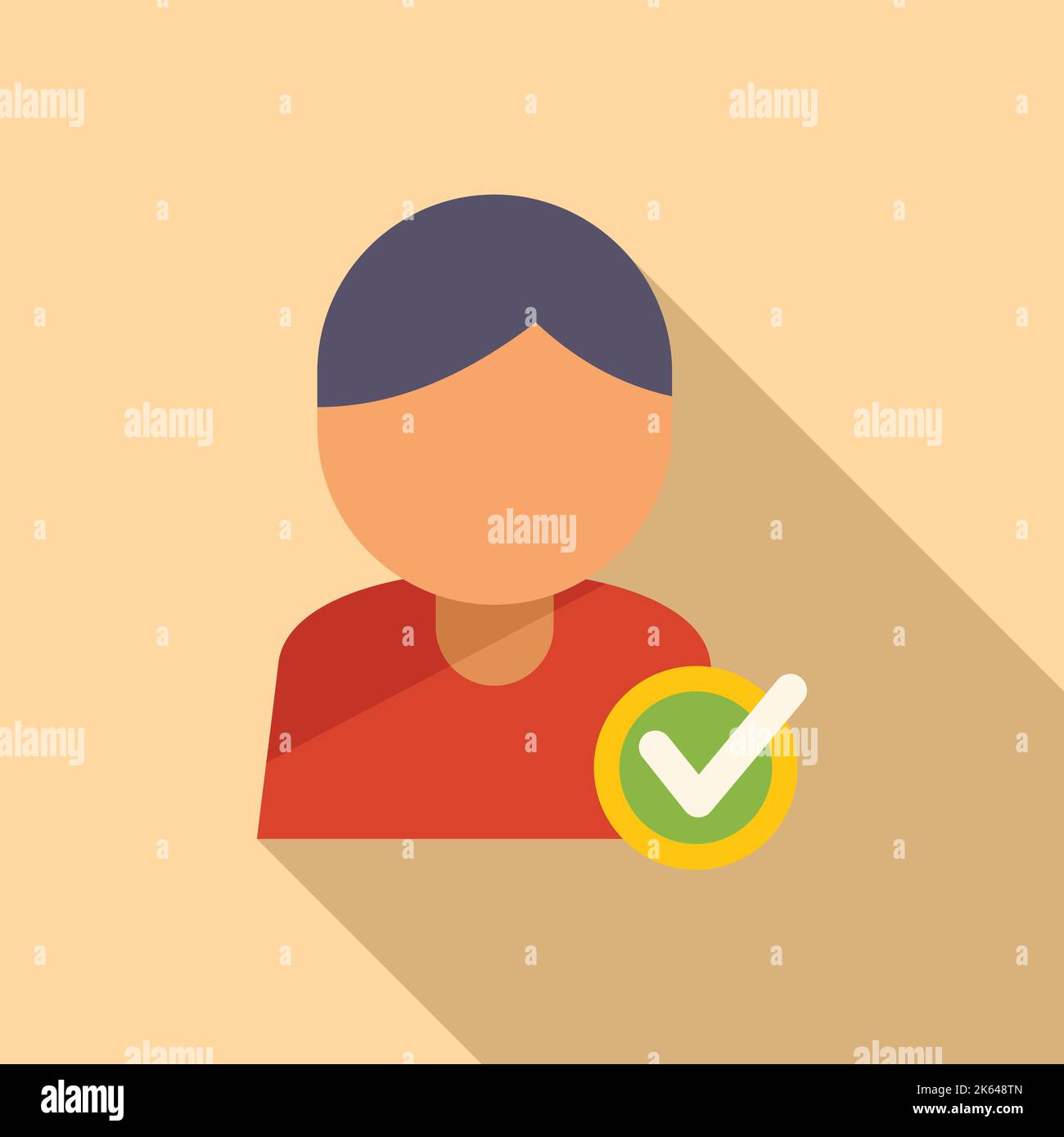 Approved experience icon flat vector. Rate star. App digital Stock ...
