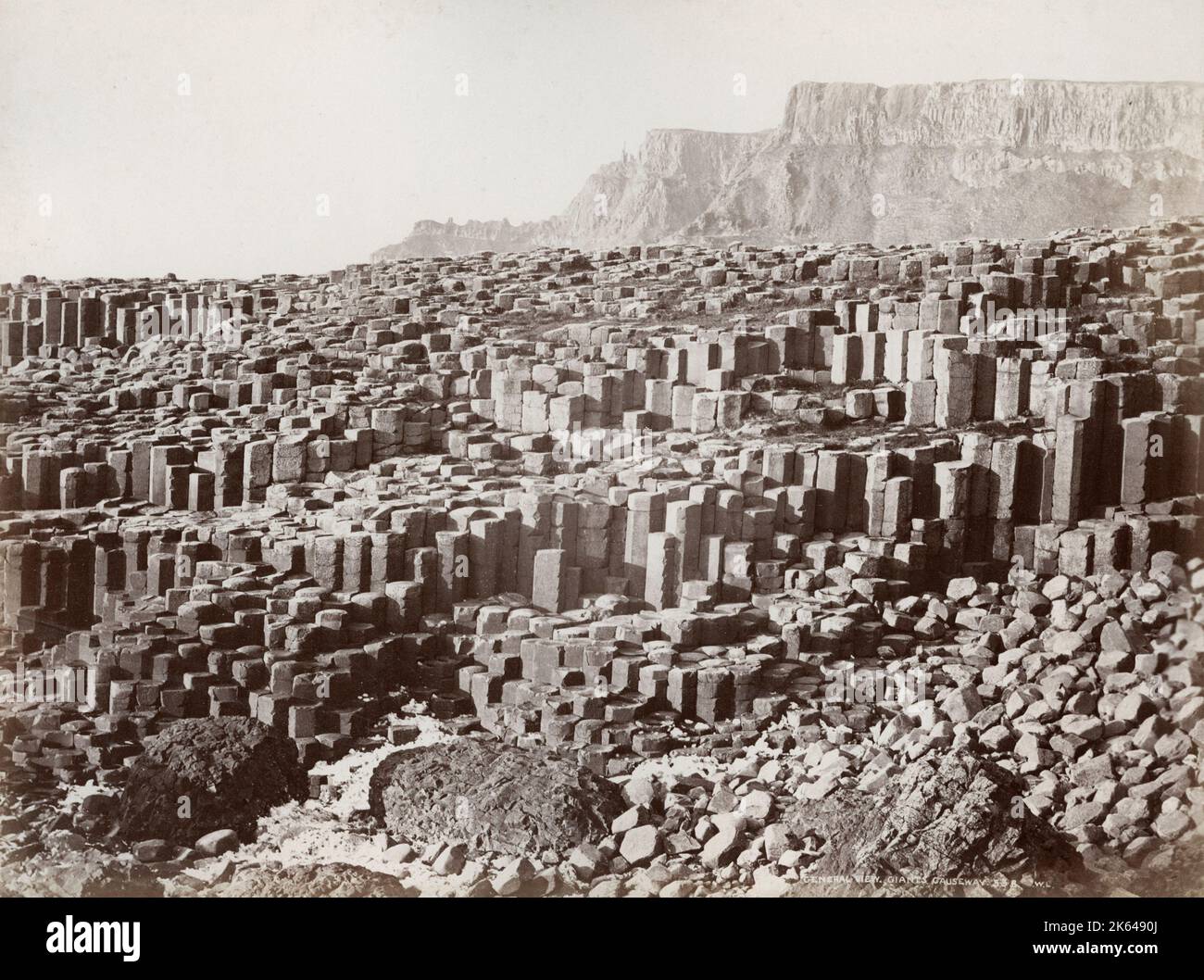 19th century vintage photograph - Giant's Causeway, Antrim coast ...