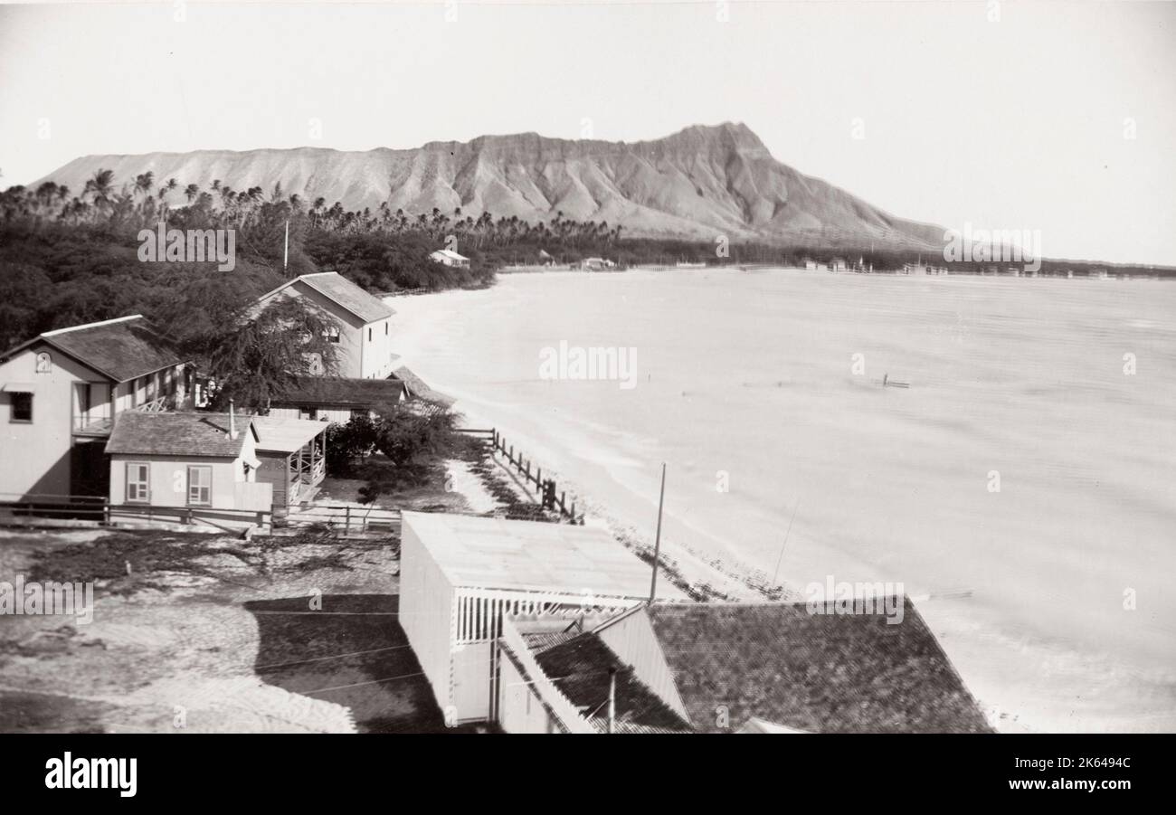 Vintage 19th century photograph: Honolulu, Hawaii, view of the ...