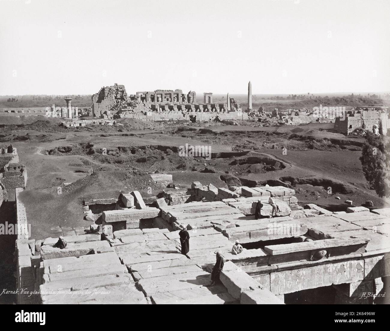 Late 19th century vintage photograph: General view of the temple ...