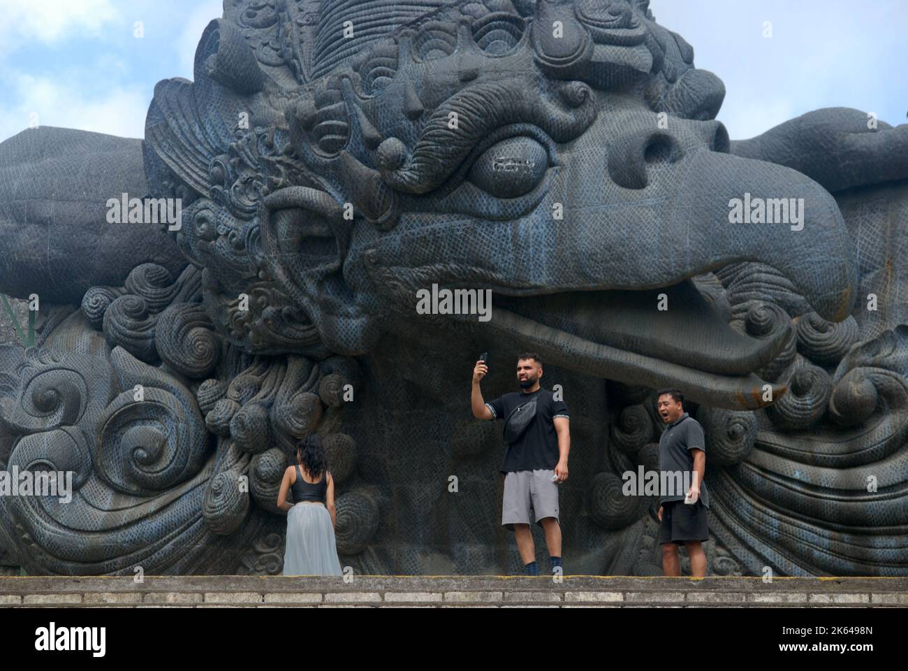 Large-scaled monument of Garuda statue in GWK cultural park. a mystical bird at the Garuda Wisnu ...