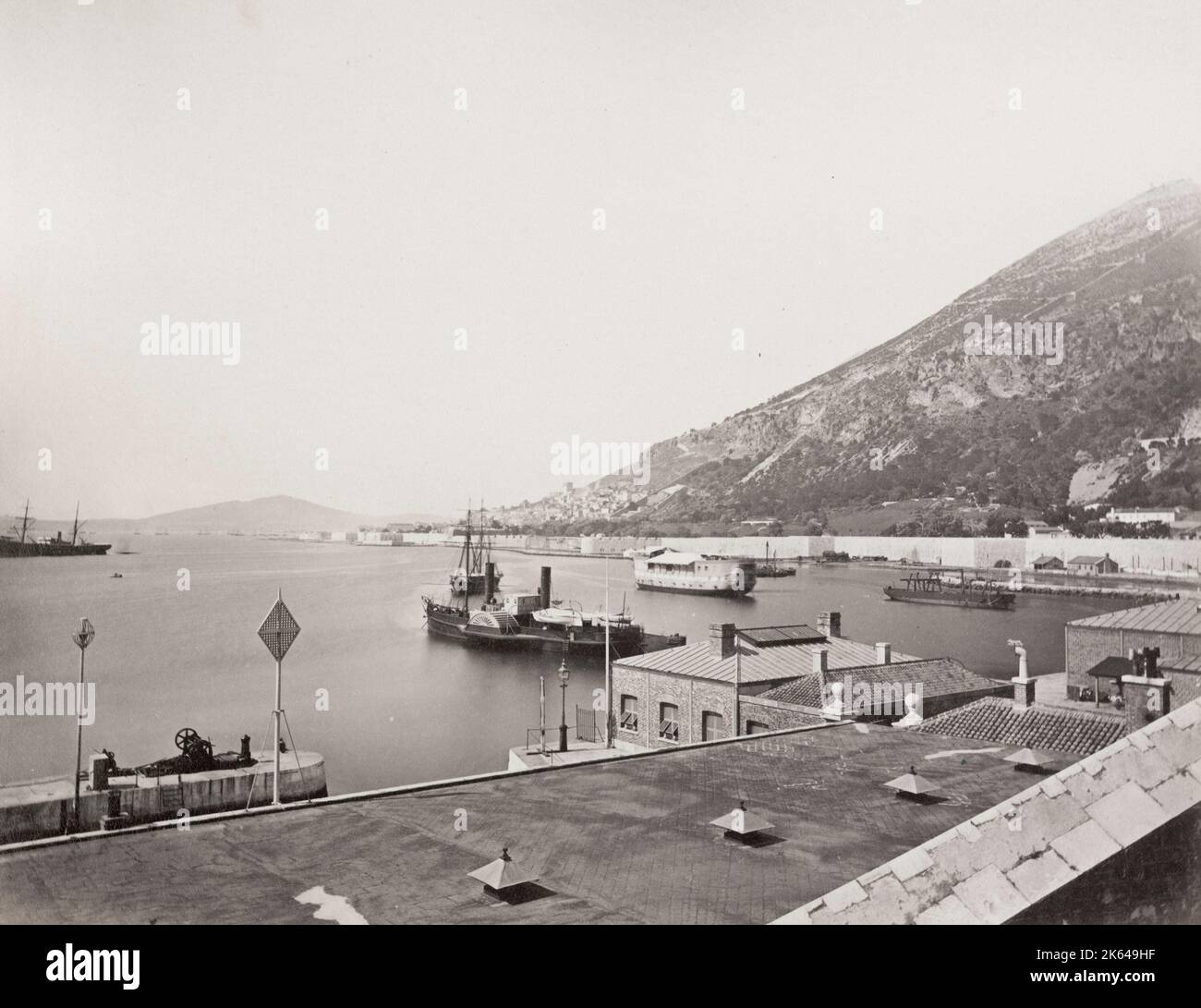 Vintage 19th century photograph: Previously known as the New Mole and ...