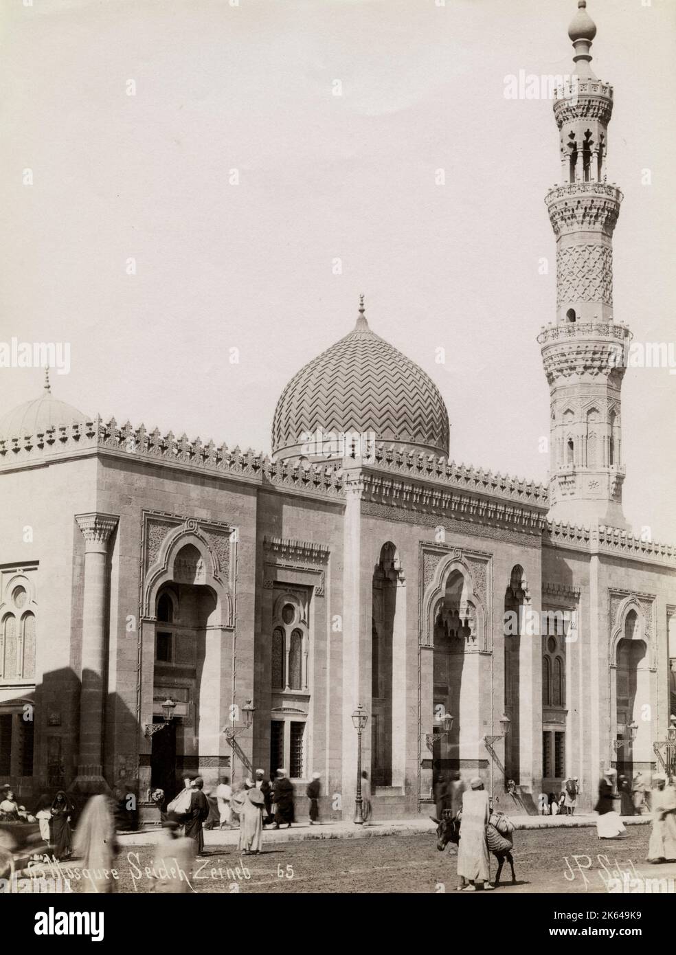 19th century vintage photograph - Al-Sayeda Zainab Mosque, a historic ...