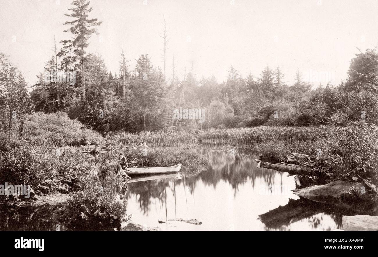 Boat canoe historic north hi-res stock photography and images - Alamy