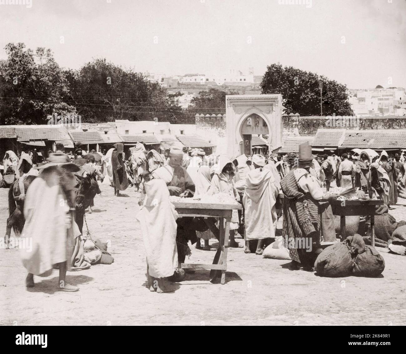 Market, Tangier, Morocco, c.1900 Stock Photo - Alamy