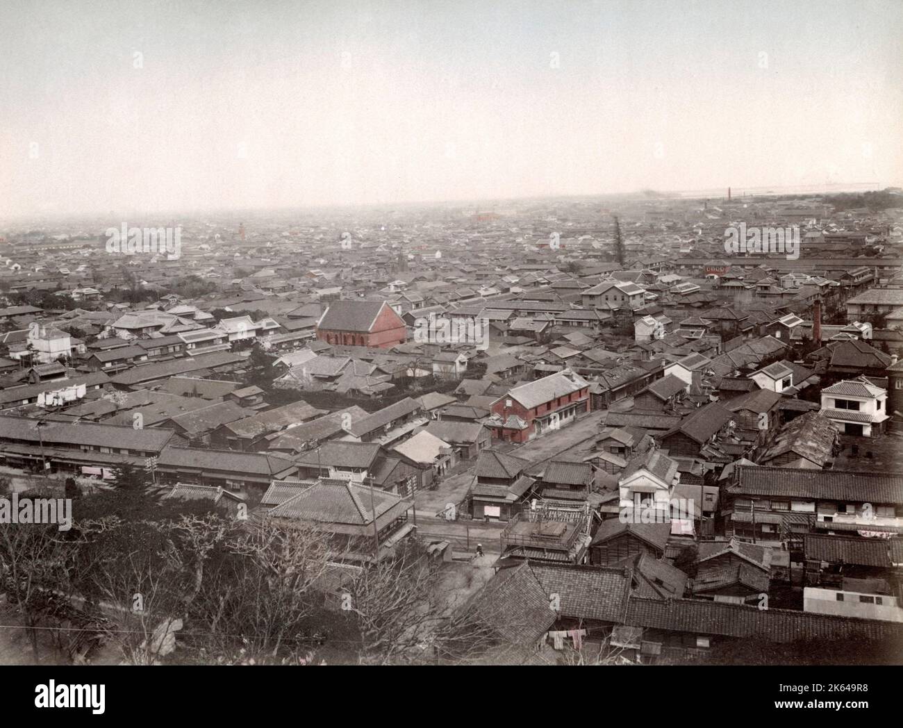 Rooftop view of Tokyo, Japan, c.1880's Vintage late 19th century ...