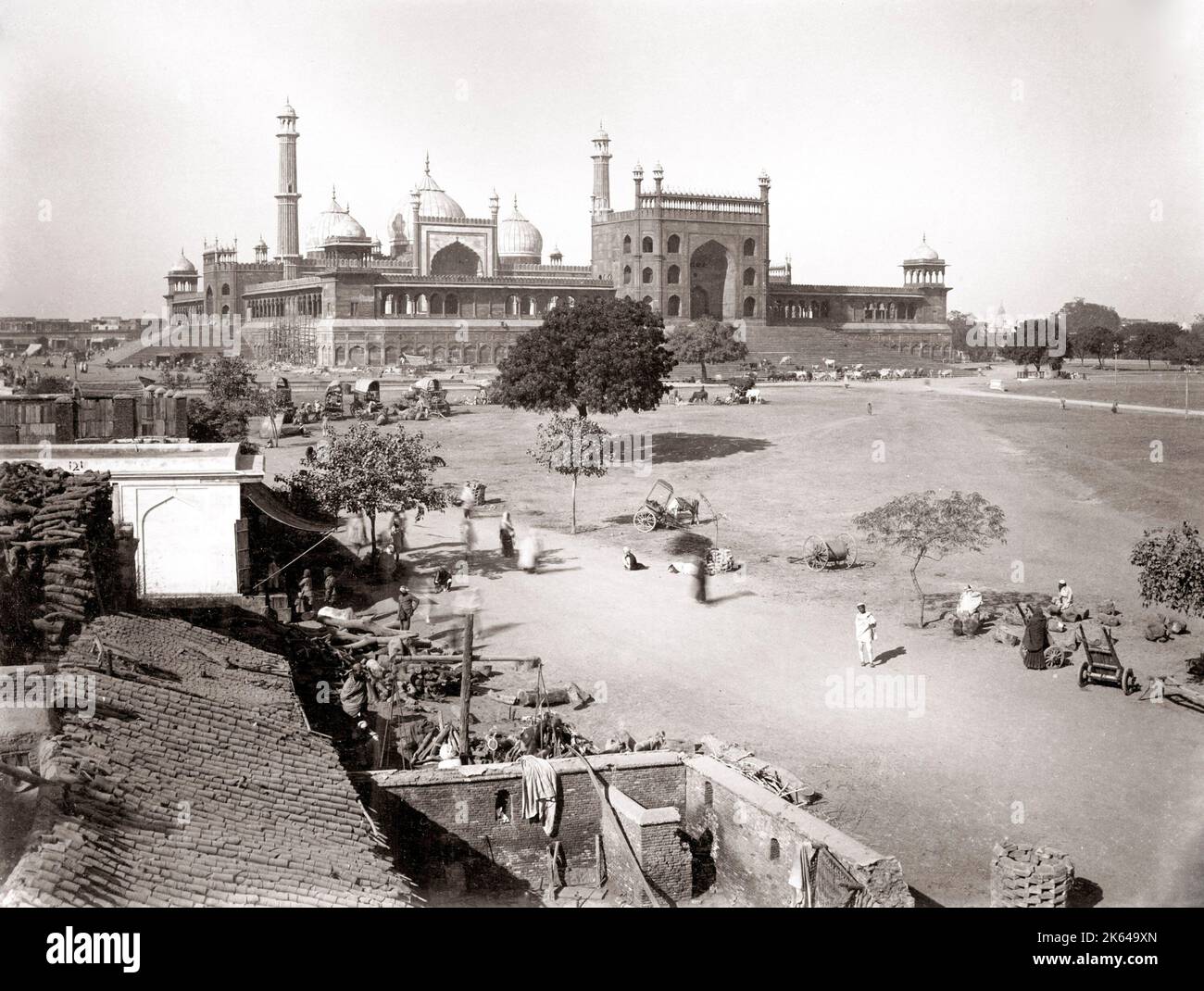 Jama Masjid mosque Delhi, india, c.1880's Stock Photo - Alamy