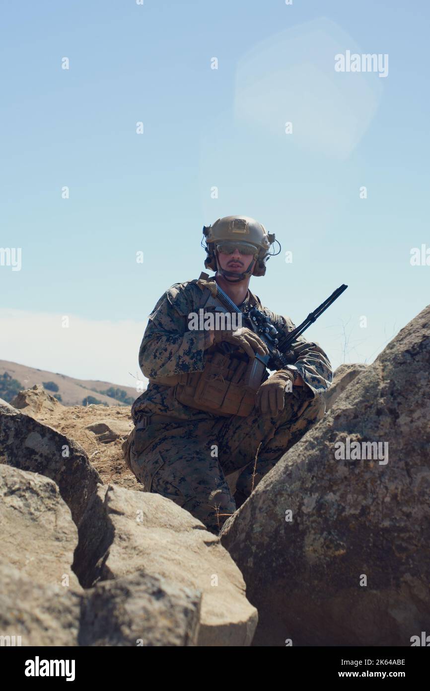 U.S. Marine assigned to Charlie Company, 1st Battalion, 1st Marine ...