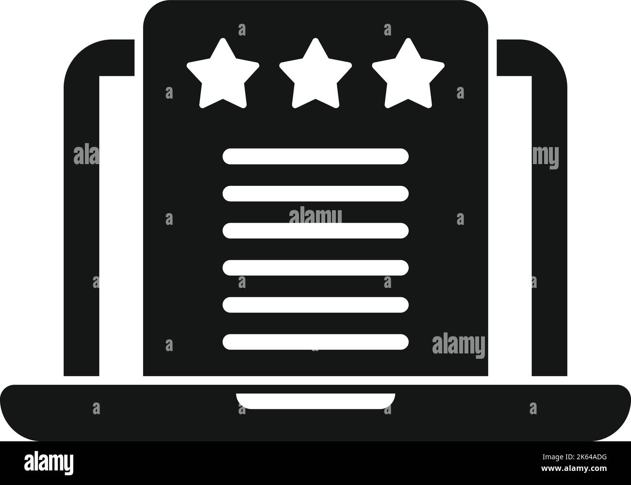 Laptop review icon simple vector. Credibility trust. Credible rate ...
