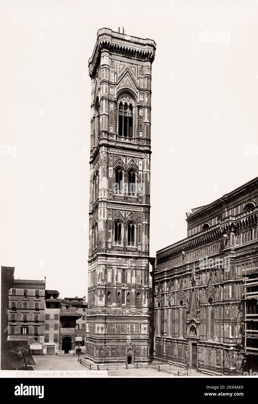 Vintage 19th century photograph: Italy - Giotto's Campanile is a free ...
