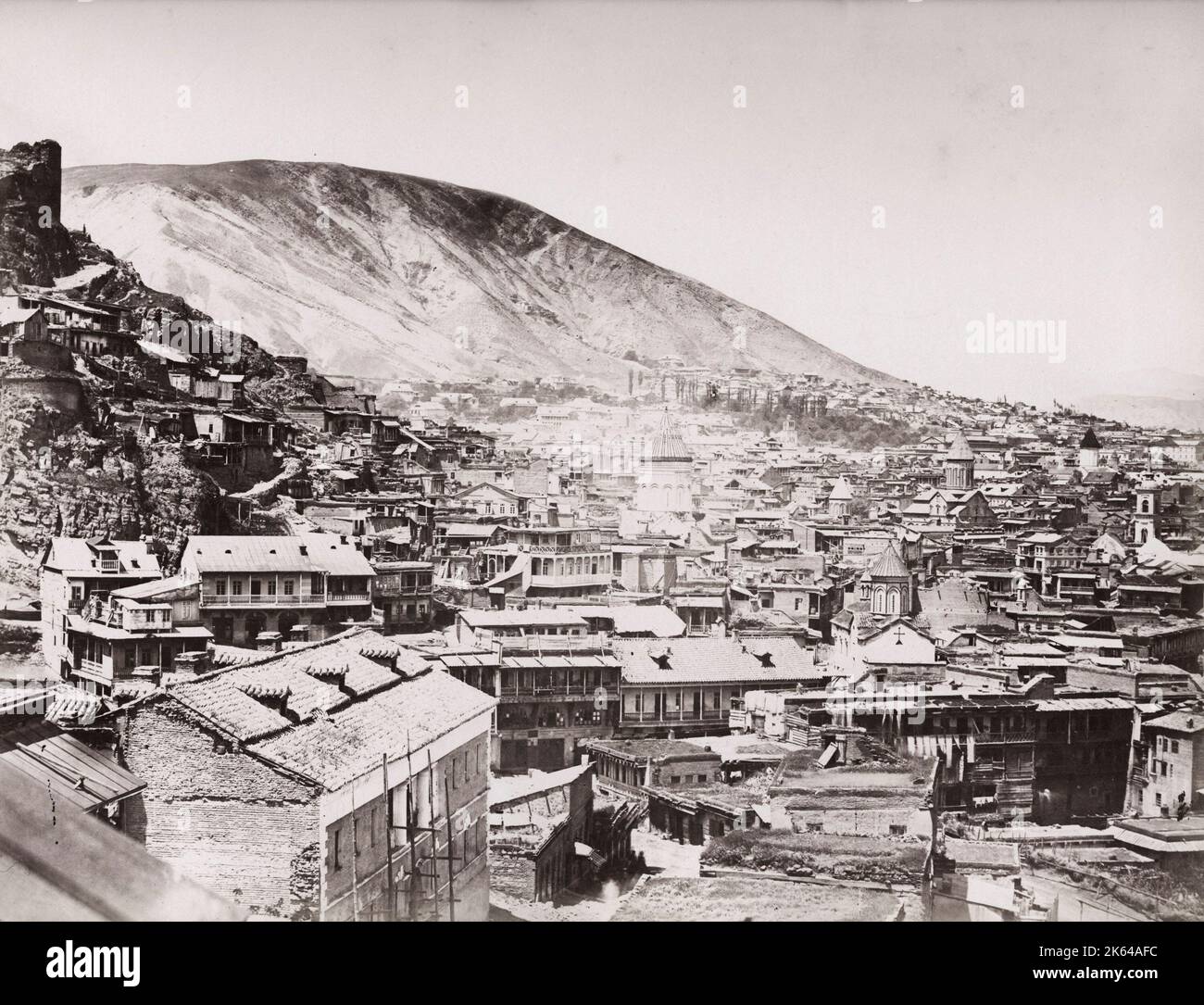 Late 19th century vintage photograph: View of Tiflis, Tblisi, Georgia ...