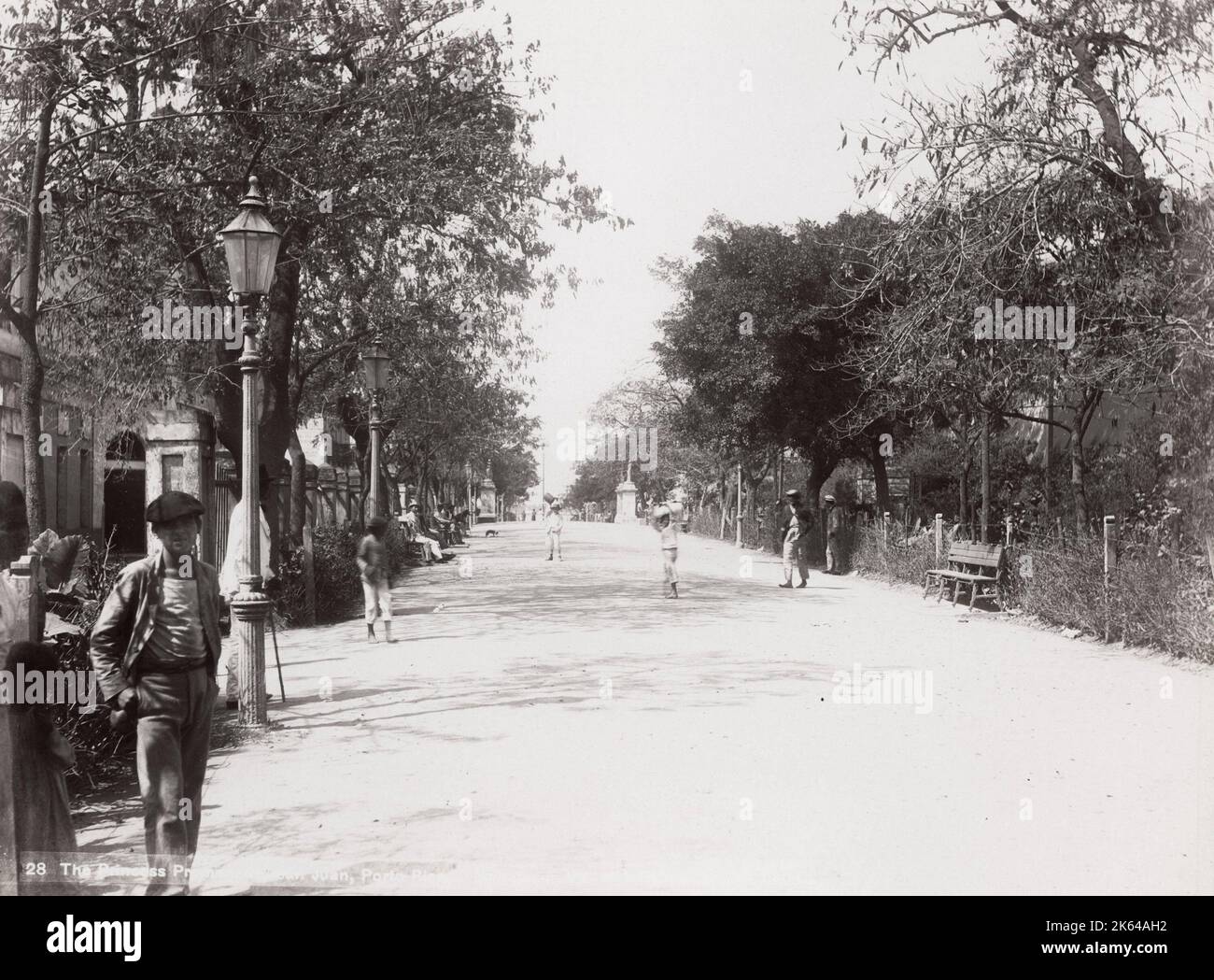 c.1900 vintage photograph, West Indies: Paseo de la Princesa (Princess ...