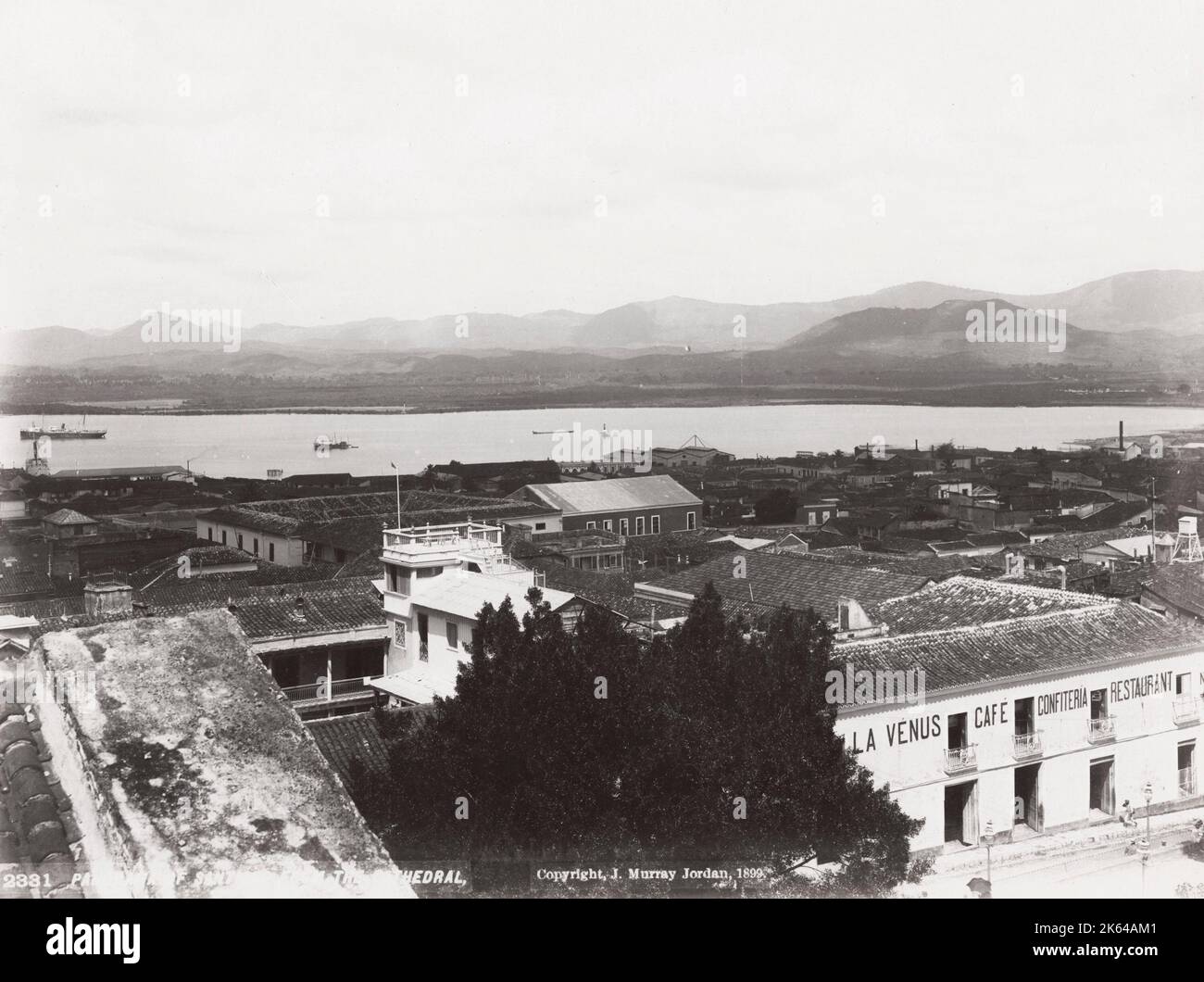 c.1900 photograph - Cuba: Santiago from the cathedral Stock Photo - Alamy