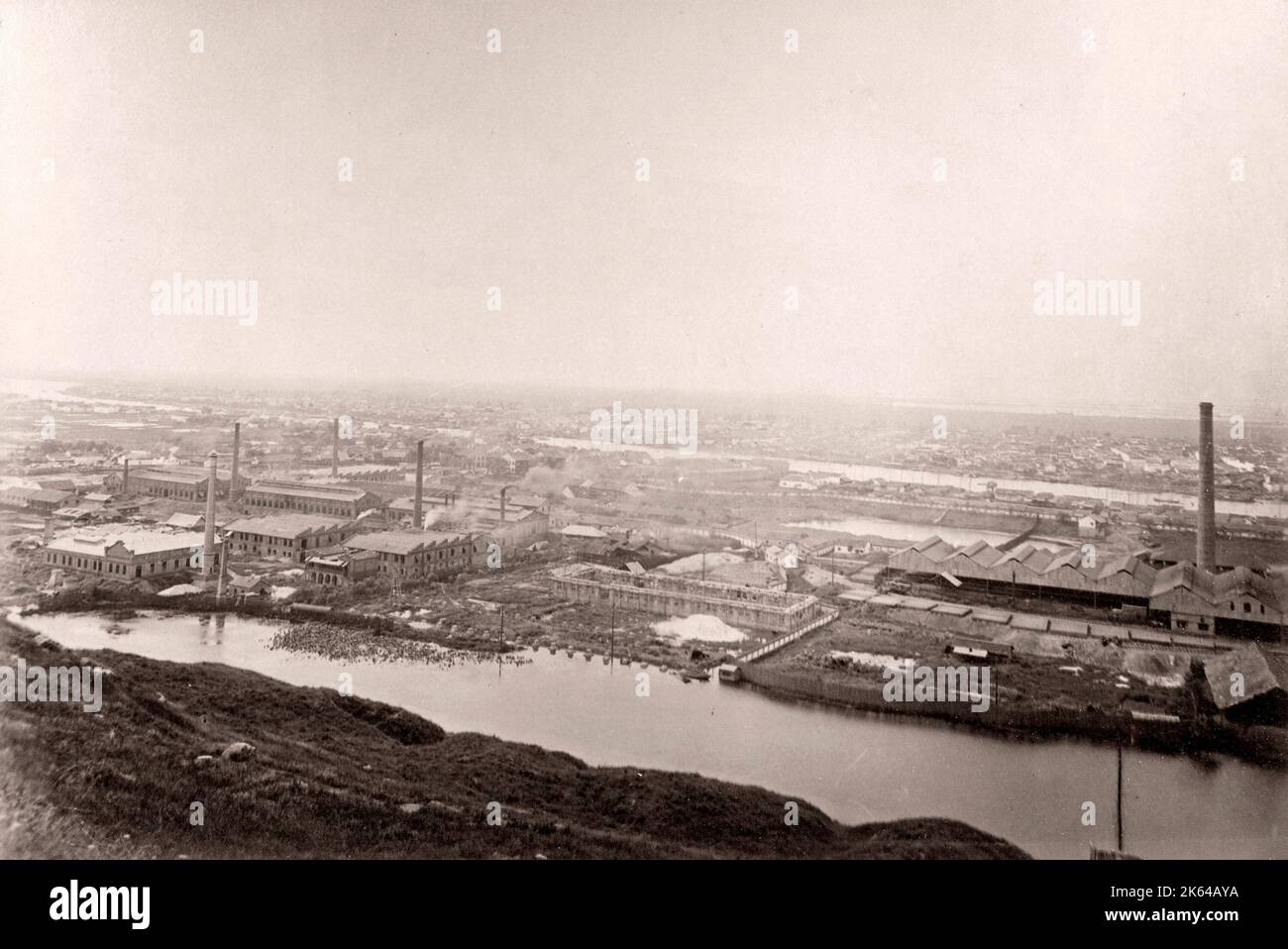 Vintage 19th century photograph China c.1880s -Hanyang Wuhan factories ...