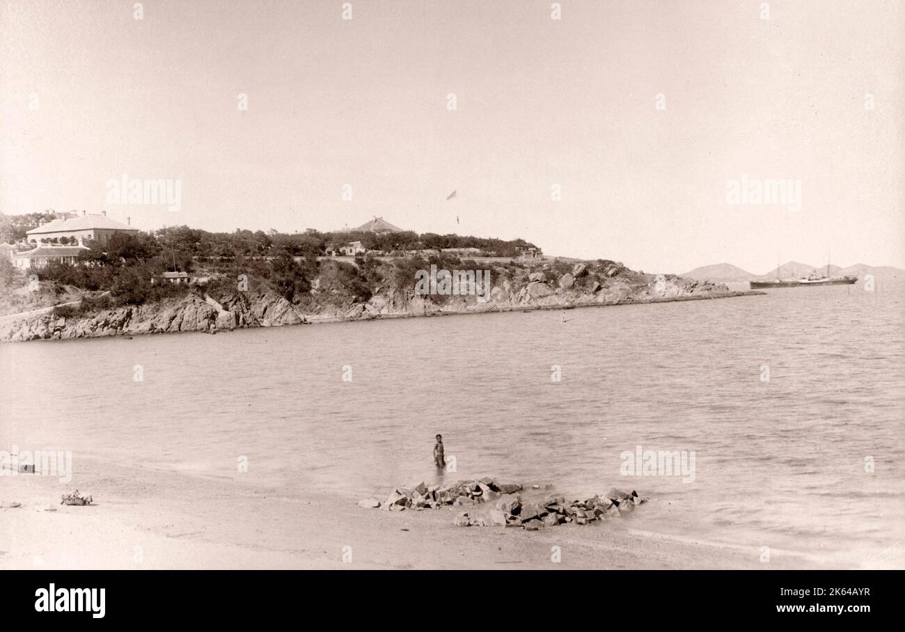 Vintage 19th century photograph China c.1880s - Chefoo, Yantai Stock ...