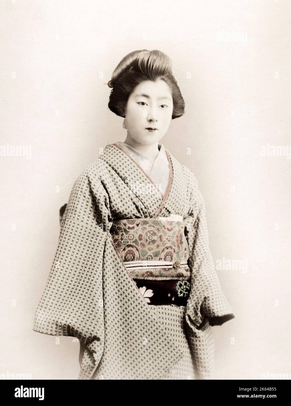 Vintage 19th century studio portrait, Japan Stock Photo - Alamy