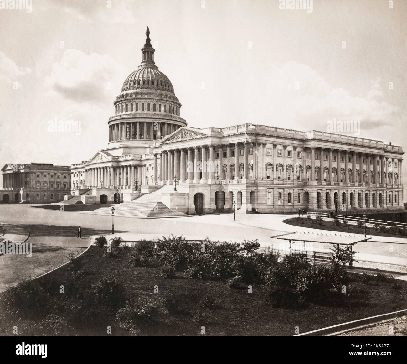 Vintage 19th century photograph: Capitol building, Washington USA ...