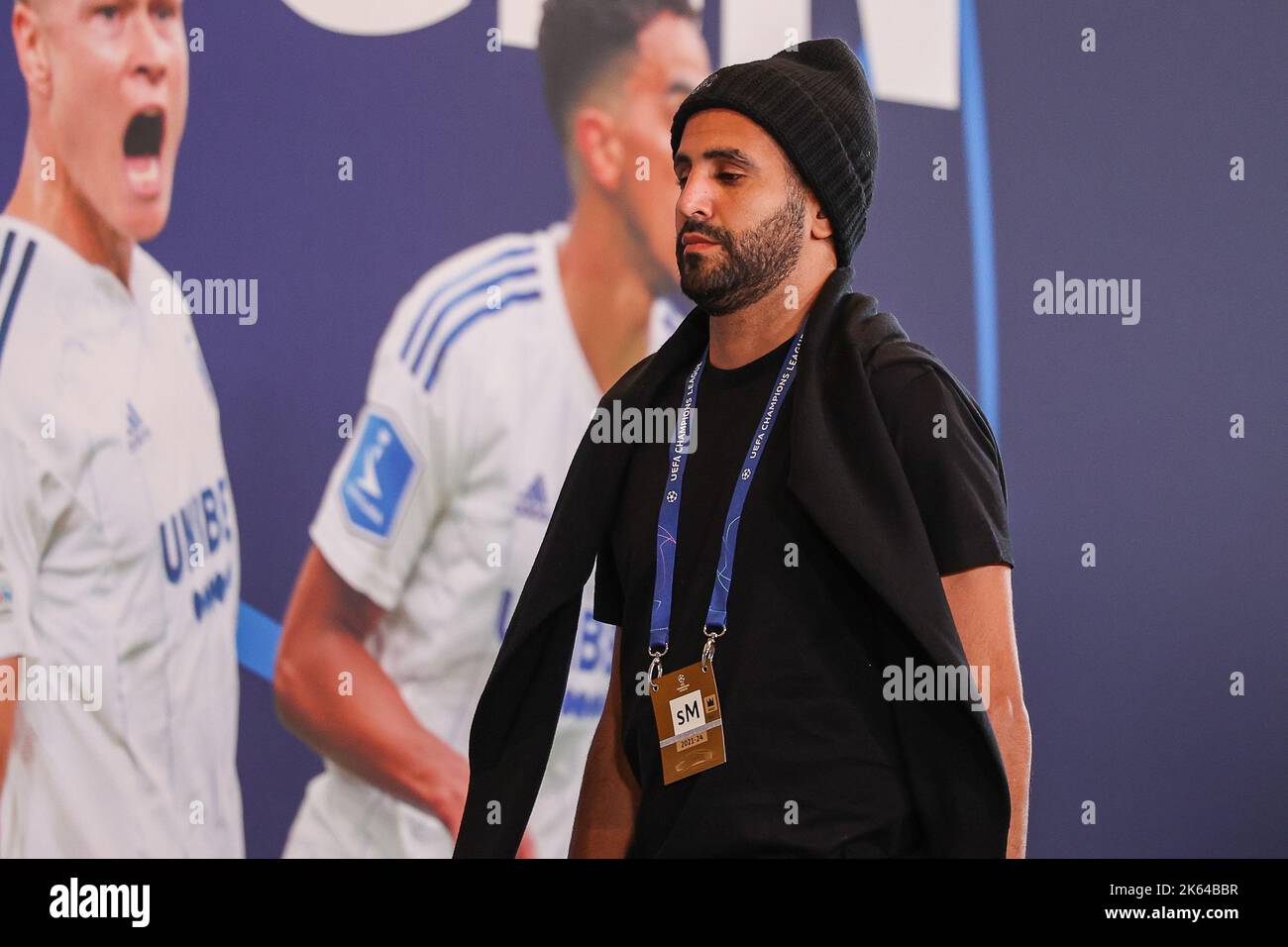 Copenhagen, Denmark. 11th Oct, 2022. Riyad Mahrez arrives at the ...