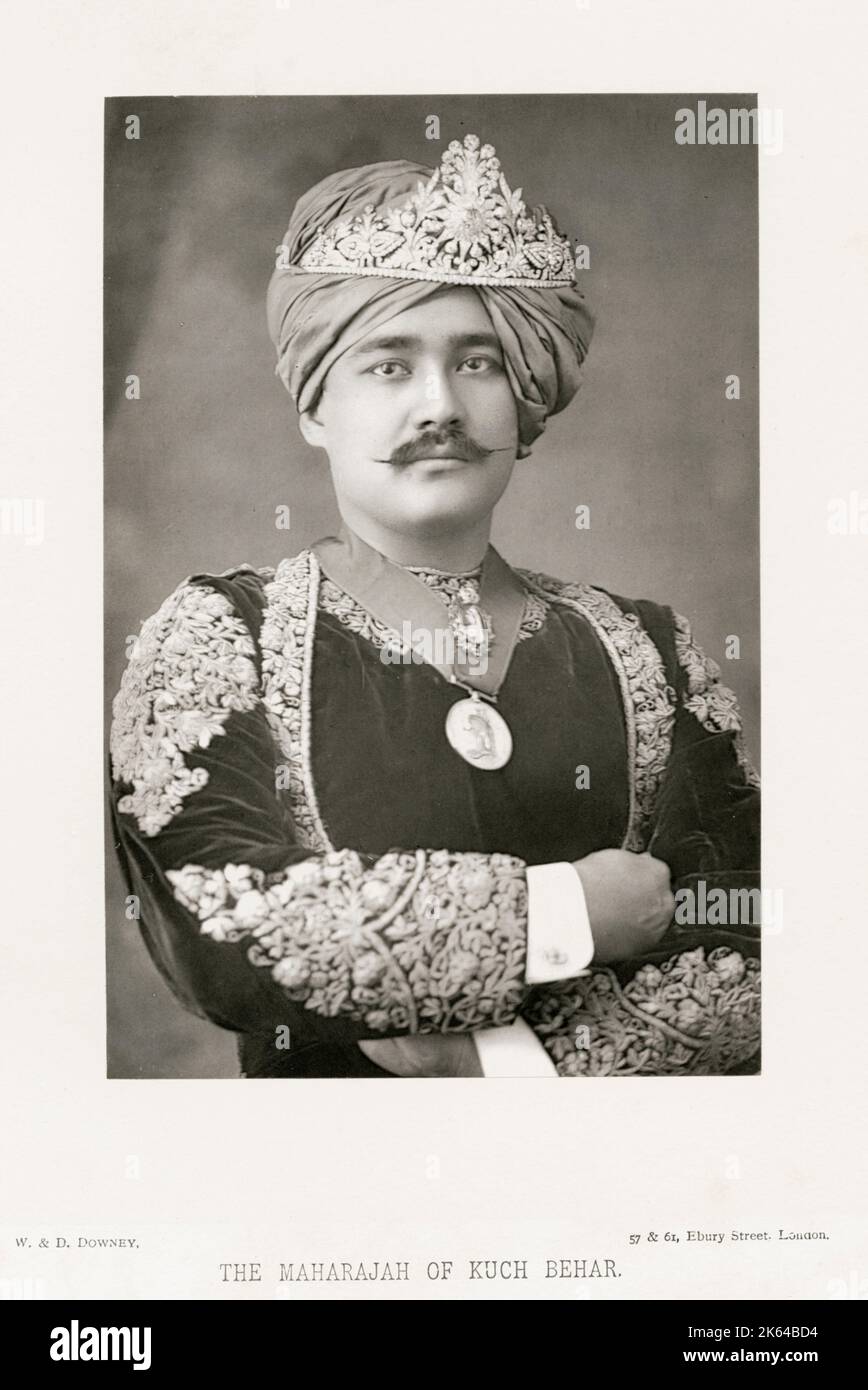Vintage 19th century photograph: Maharajah of Kuch Behar, Cooch Behar ...