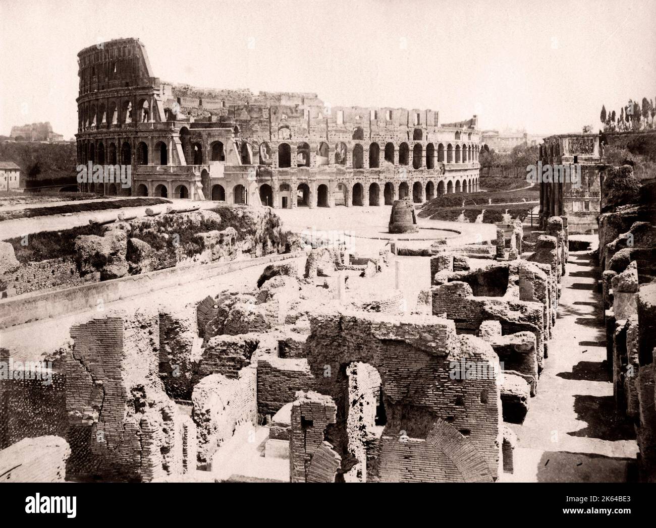 Late 19th century vintage photograph: The Colosseum, Rome, Italy Stock ...