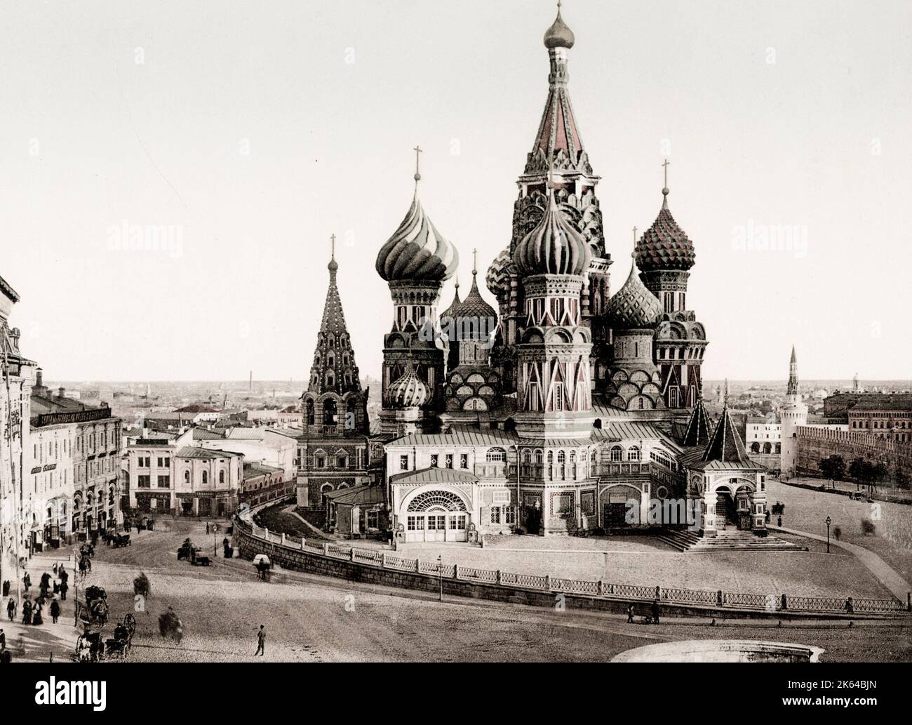 Vintage 19th century photograph: The Cathedral of Vasily the Blessed ...