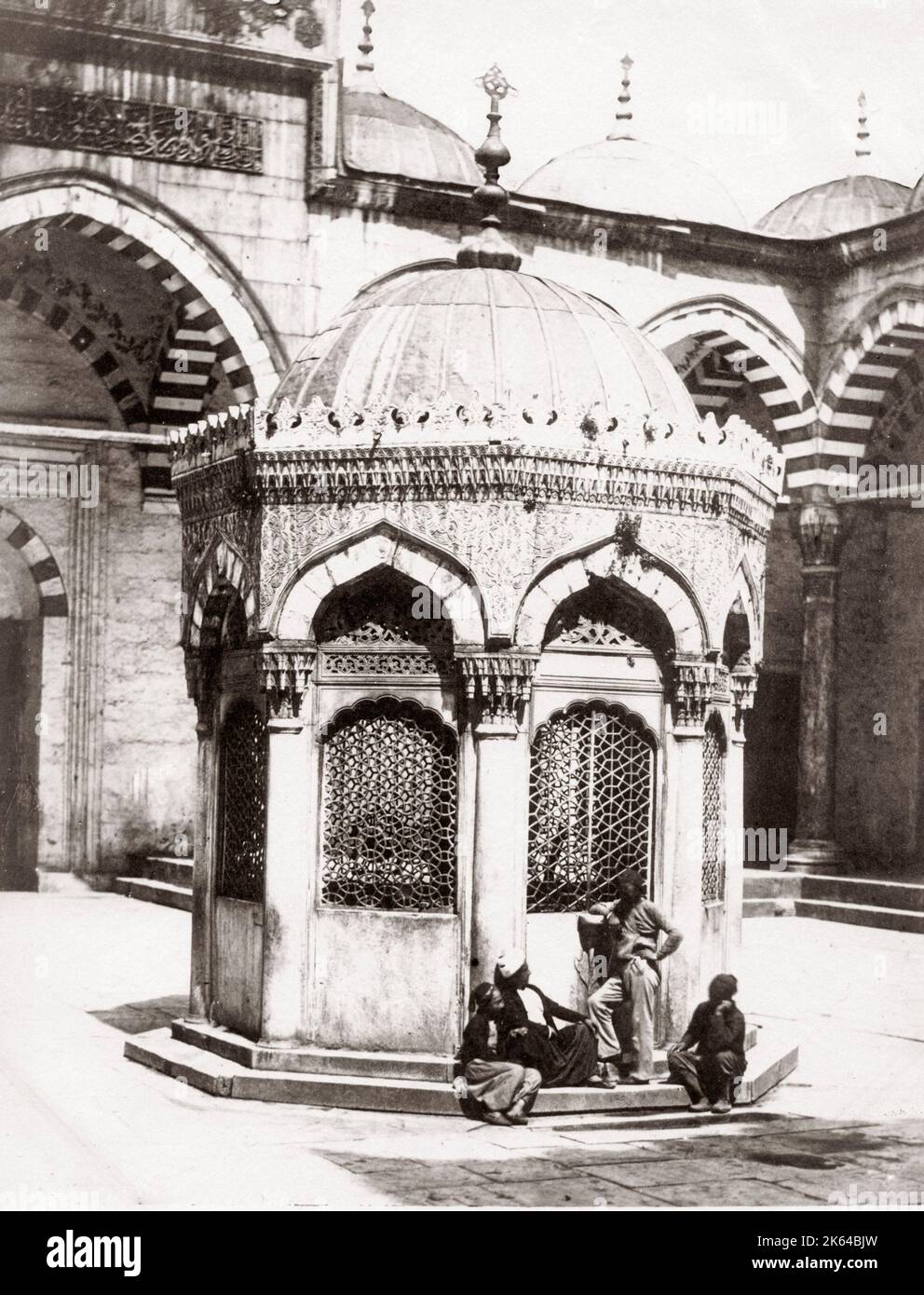 Water fountain, Constantinople (Istanbul), Turkey, c.1880 Stock Photo ...