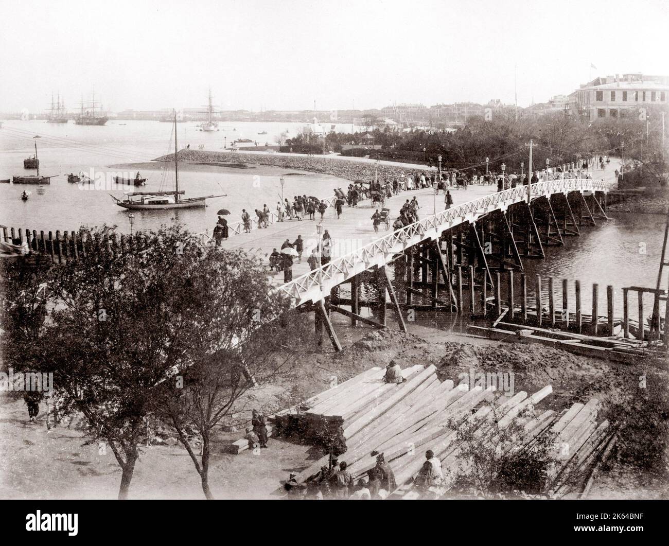 c.1880s China - view of Shanghai Stock Photo - Alamy