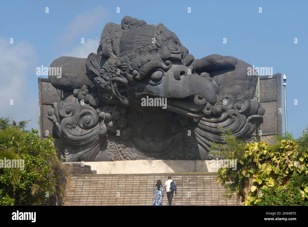 Large-scaled monument of Garuda statue in GWK cultural park. a mystical ...