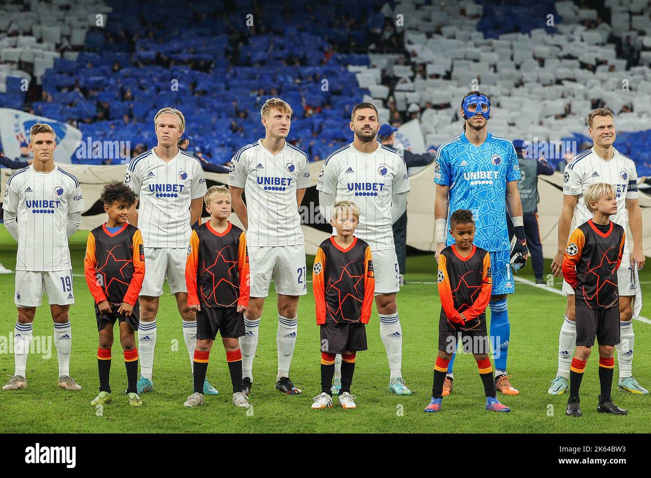 Copenhagen, Denmark. 11th Oct, 2022. The players of FC Copenhagen line ...