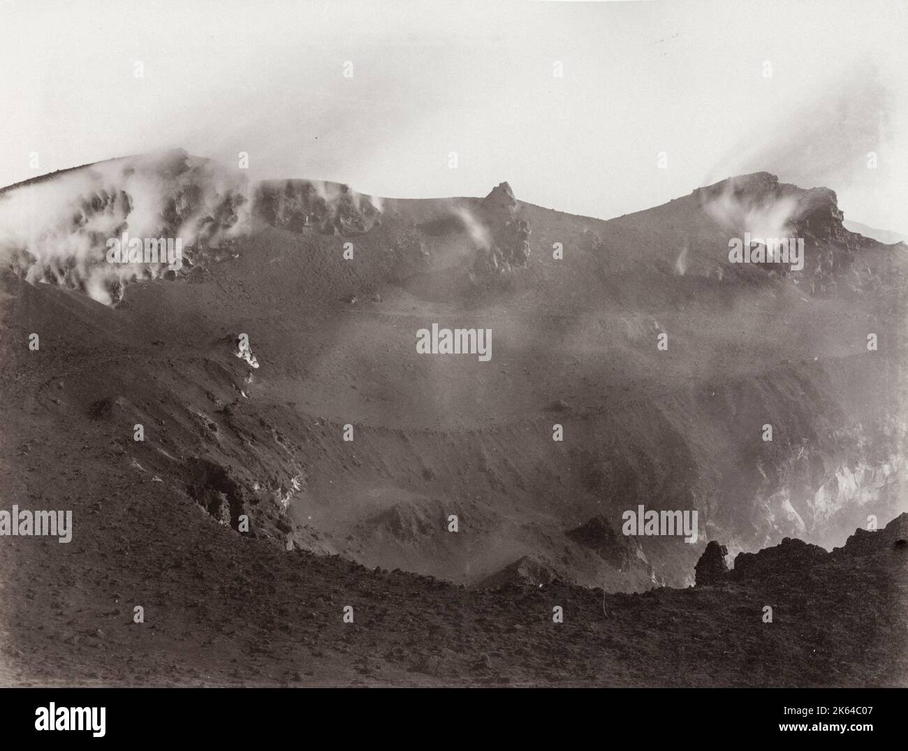 19th century vintage photograph - 1895 eruption of the volcano Mount ...