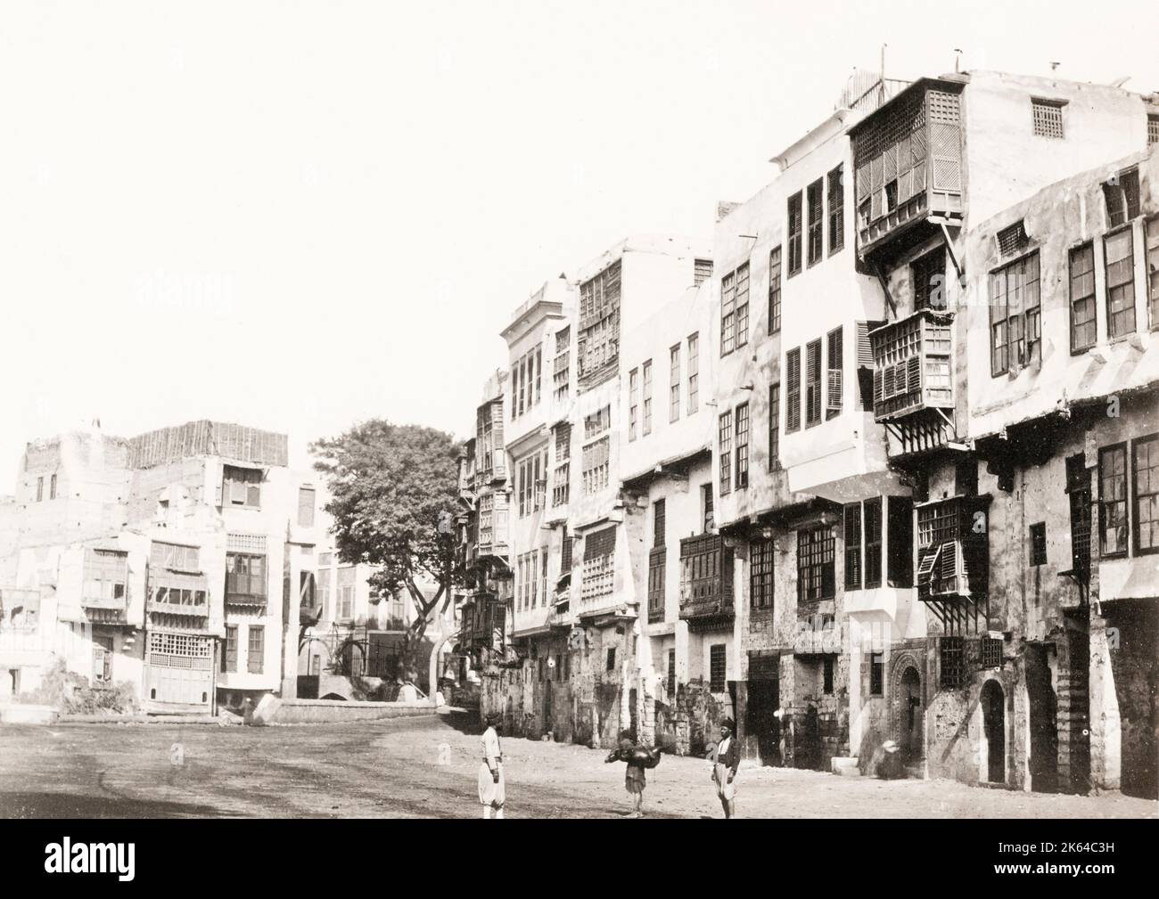 Vintage 19th century photograph, Francis Frith, Egypt, 1857: Ezbekieh ...