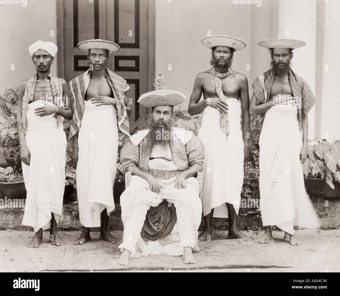 Vintage 19th century photograph: Kandy, Celyon, Sri Lanka, group of ...