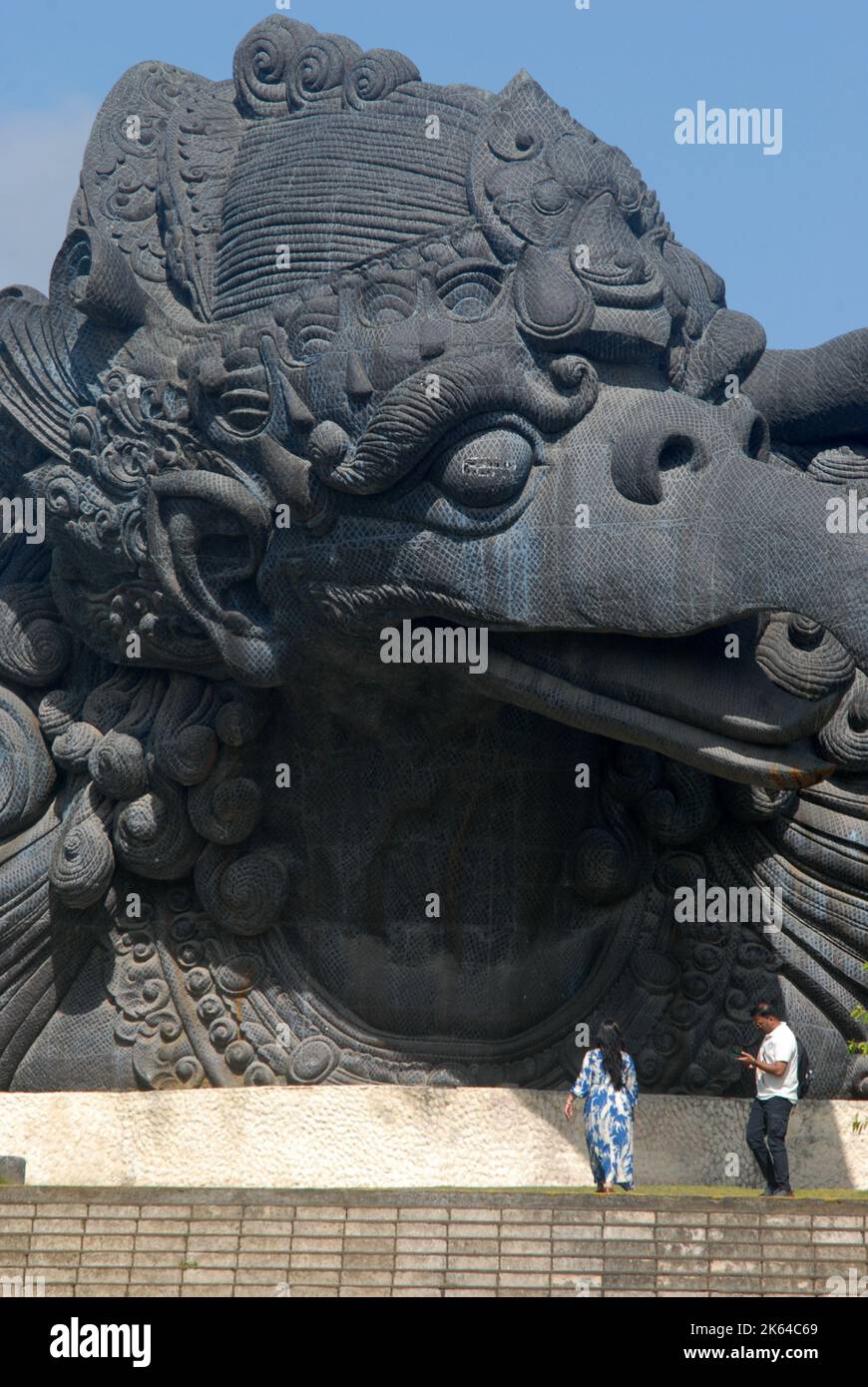 Large-scaled monument of Garuda statue in GWK cultural park. a mystical ...
