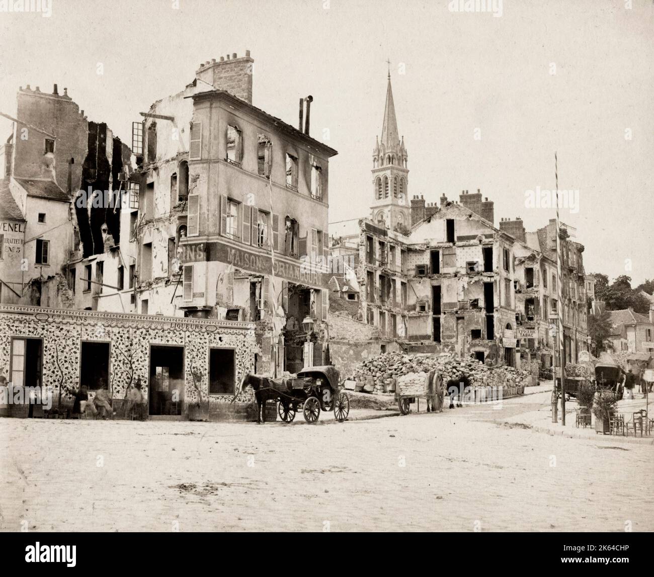 Vintage 19th century photograph - The Franco-Prussian War had led to ...