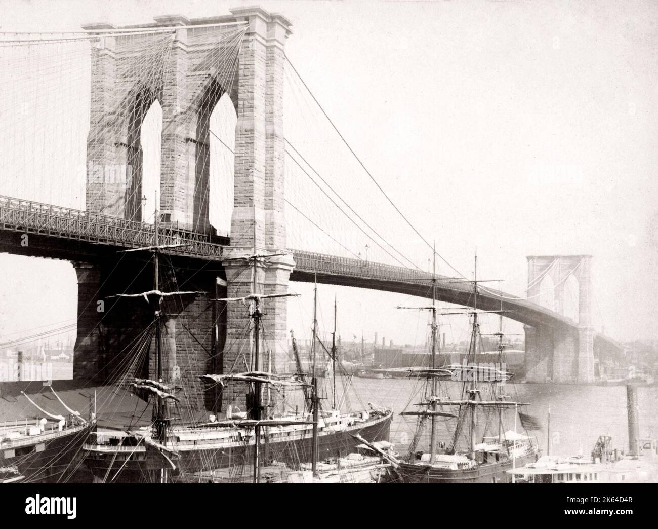Brooklyn Bridge, New York, USA, c.1890 Stock Photo - Alamy