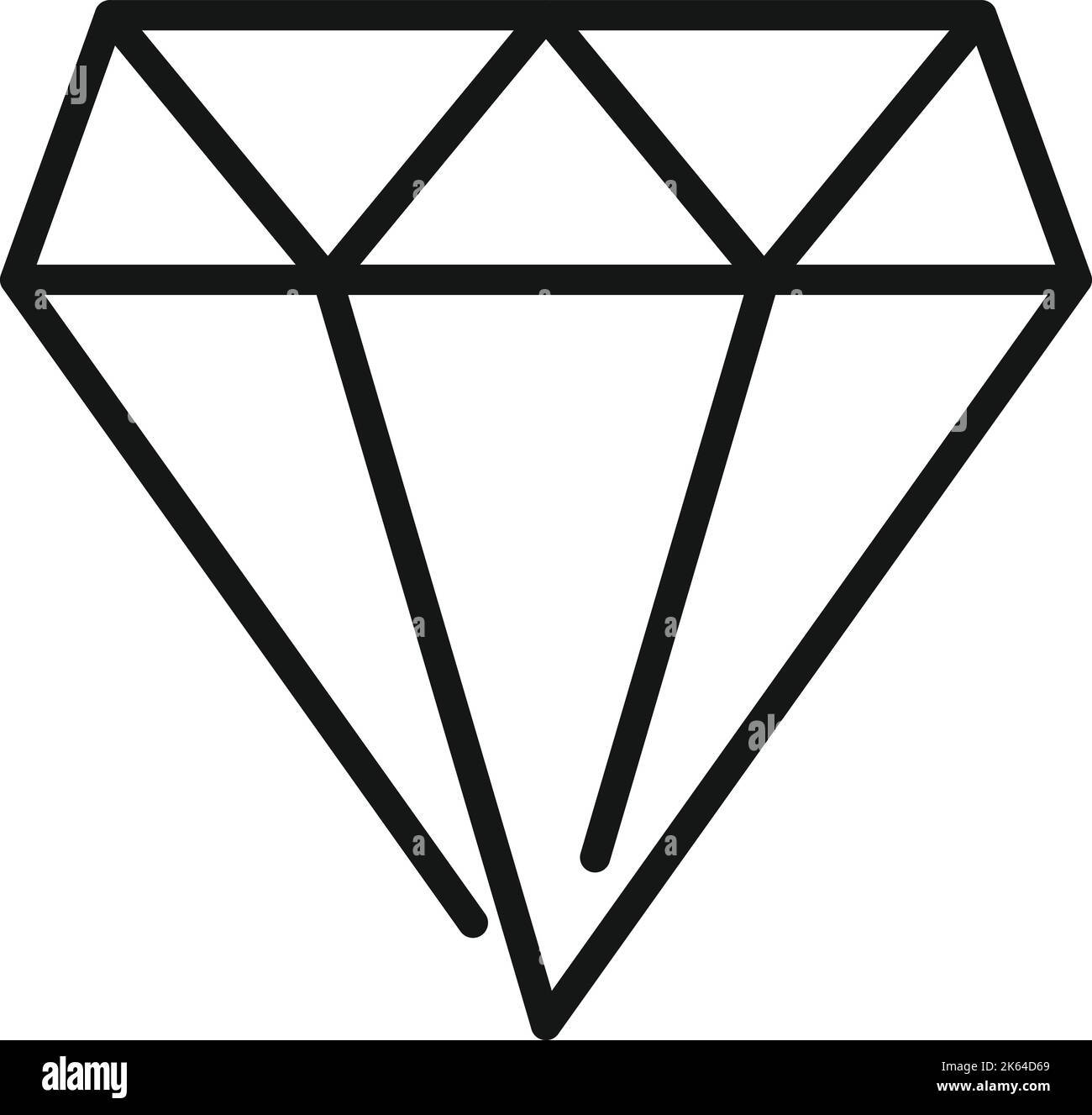 Diamond trust icon outline vector. Customer satisfaction. Online brand ...